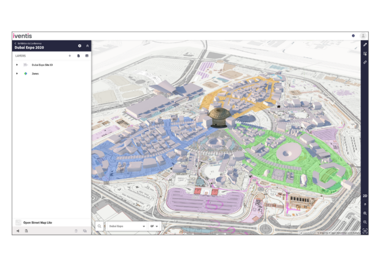 Map-based Event Planning Technology, Dubai Expo 2020-Iventis